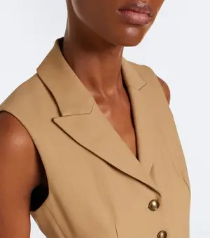 Veronica Beard Benny Single-breasted Vest - Brown