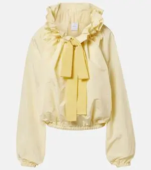 PATOU Tie-neck Faille Top - Yellow