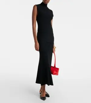 GIANVITO ROSSI Cutout Leather Slingback Flats