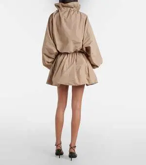 PATOU Gathered Faille Miniskirt - Beige