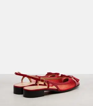 Valentino Garavani Valet Du Roi Slingback Flats - Red