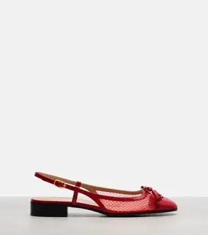 Valentino Garavani Valet Du Roi Slingback Flats - Red