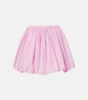 PATOU Gathered Cotton Mini Skirt - Pink