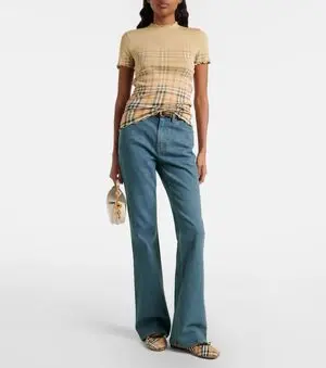 Burberry Check Cotton Top - Beige
