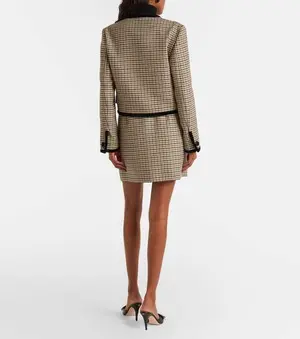 Valentino Garavani Houndstooth Virgin Wool Miniskirt