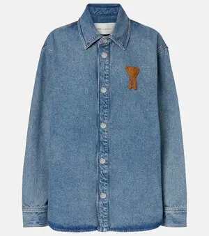 AMI Paris De Cœur Denim Shirt - Blue