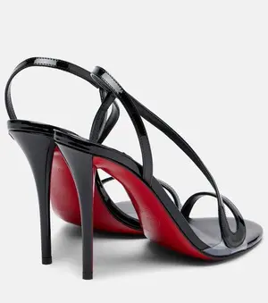 CHRISTIAN LOUBOUTIN Rosa Z Patent Leather Sandals - Black