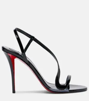 CHRISTIAN LOUBOUTIN Rosa Z Patent Leather Sandals - Black