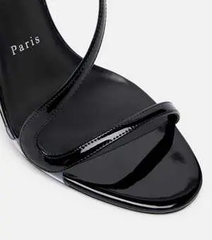CHRISTIAN LOUBOUTIN Rosa Z Patent Leather Sandals - Black