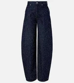 Jacquemus Logo Barrel-leg Jeans - Blue