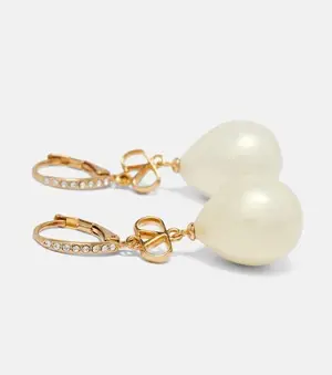 Valentino Garavani Vlogo Faux Pearl Drop Earrings