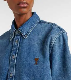 AMI Paris De Coeur Denim Shirt