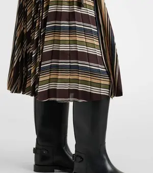 Sacai Striped Midi Skirt