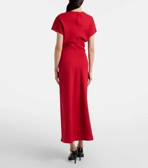 TOTEME Slouch Wool Maxi Dress - Red