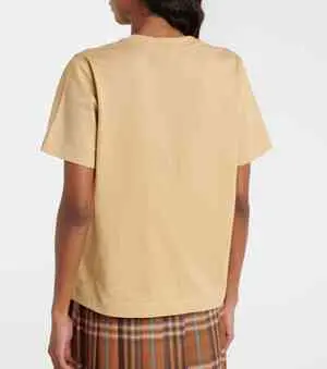 Burberry Logo Cotton Jersey T-shirt - Beige