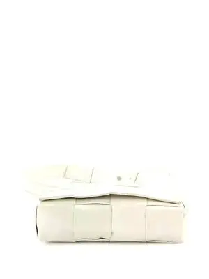 Bottega Veneta Cassette Maxi Intrecciato Leather Belt Bag - White
