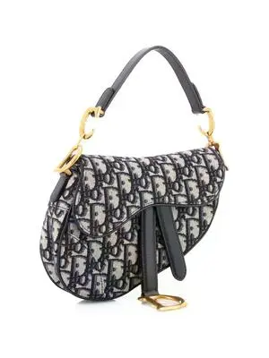 Dior Saddle Handbag Oblique Canvas Mini Shoulder Bag - Blue