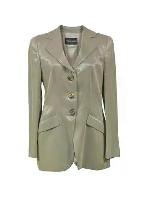Giorgio Armani Striped Single-breasted Blazer
