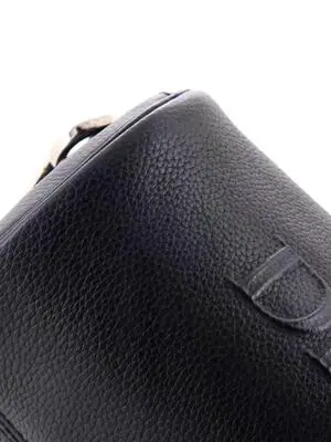 Dior Logo Roller Messenger Bag Embossed Leather Shoulder Bag