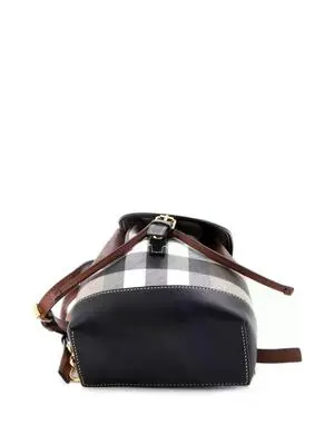 Burberry Flap House Check Coated Canvas Micro Backpack