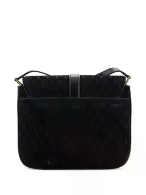 Saint Laurent Top Flap Satchel Monogram All Over Suede Small Crossbody Bag