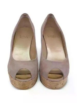 STUART WEITZMAN Anna Peep-toe Wedge Pumps