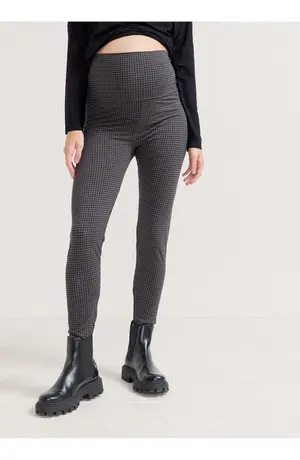Hatch The Bodyflex Legging - Grey Houndstooth