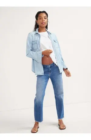 Hatch Denim Maternity Shirt