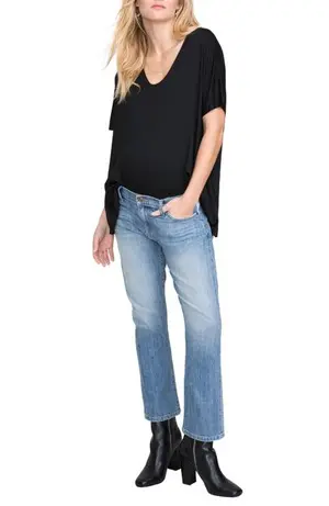 Hatch Relaxed V-neck Tee - Black