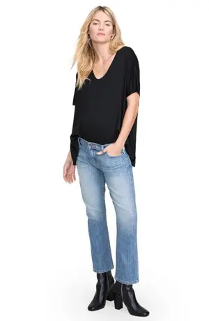 Hatch The Perfect Vee Maternity T-shirt By - Black