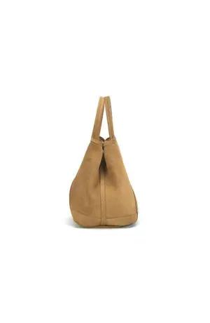EZRA ARTHUR Audrey Nubuck Suede Leather Tote Bag - Sand