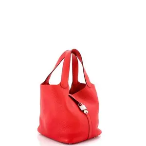 Hermès Picotin Lock Bag Clemence Mm - Red
