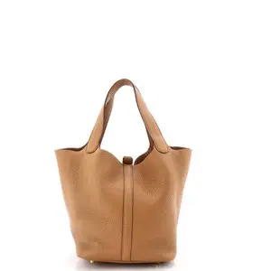 Hermès Picotin Lock Bag Clemence Mm - Brown