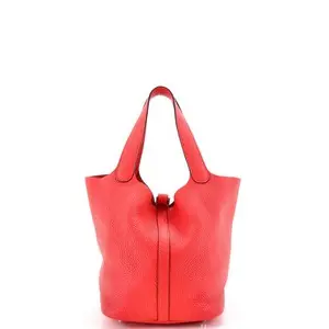 Hermès Picotin Lock Bag Clemence Mm - Red