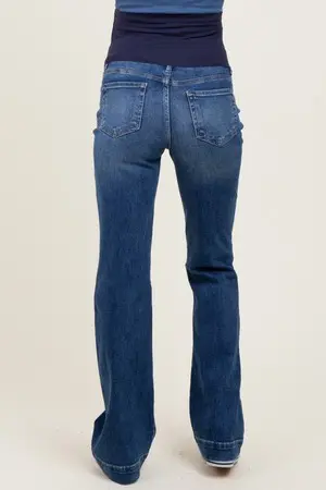 PINKBLUSH Wide Hem Bootcut Maternity Jeans