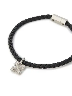 Off-White Arrow Leather Bracelet - Black