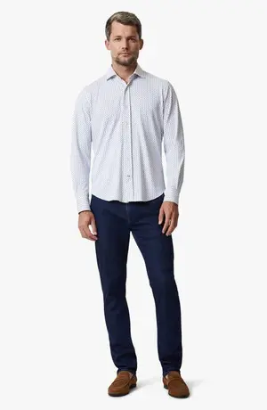 34 Heritage Ocean Dot Button-up Shirt - White