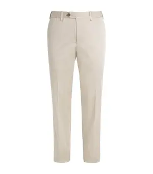 LARDINI Stretch-cotton Tailored Trousers