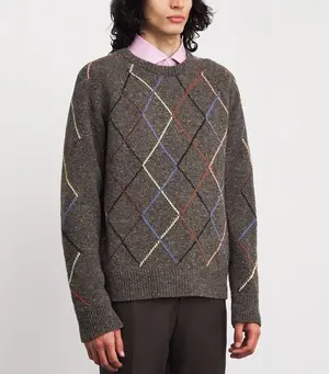 Paul Smith Wool-cotton Argyle Sweater