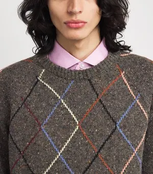 Paul Smith Wool-cotton Argyle Sweater