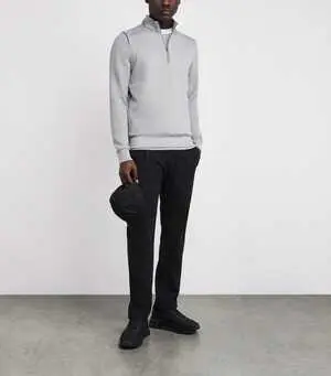 Rlx Ralph Lauren Textured Cotton-blend Crew Neck Sweater