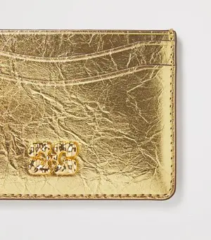 GANNI Metallic Bou Card Holder