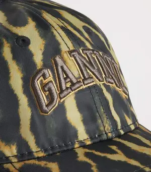 GANNI Embroidered Logo Baseball Cap - Brown