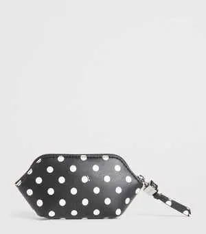 GANNI Recycled Leather Polka Dot Coin Purse
