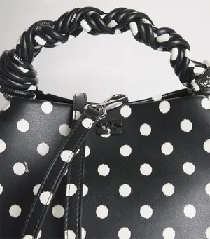 GANNI Small Polka-dot Bou Top-handle Bag - Black