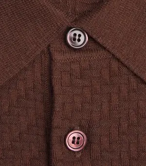 Brioni Cotton-silk-cashmere Woven Polo Shirt