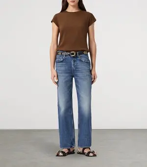 ALLSAINTS Cotton Slim Anna T-shirt - Brown