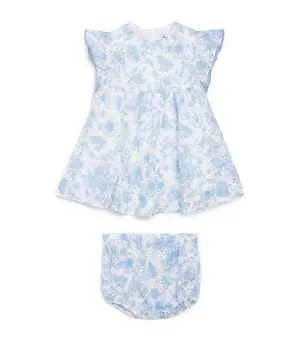 TARTINE ET CHOCOLAT Cotton Lace Floral Dress - Blue