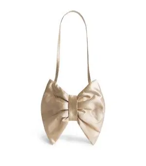 MAMA LUMA Metallic Bow Shoulder Bag