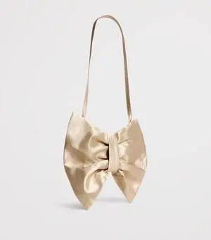 MAMA LUMA Metallic Bow Shoulder Bag